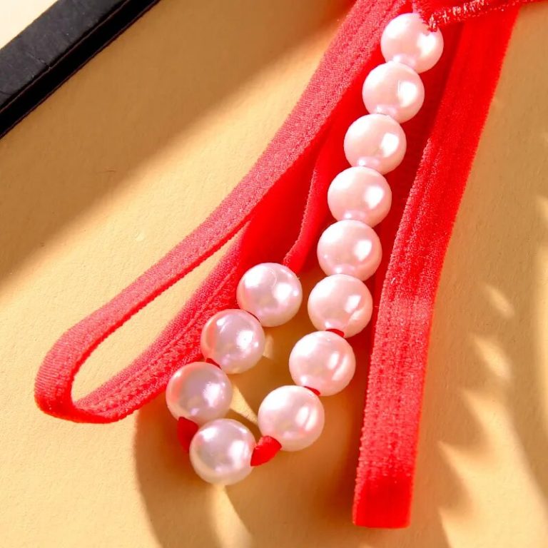 Butterfly Pearl String Crotchless T-Back | Free Shipping!